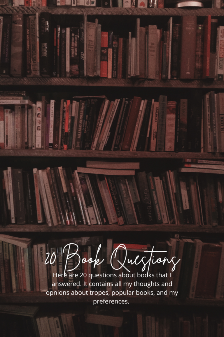 The 20 Questions Book Tag - Tomorrow is a Mother Day